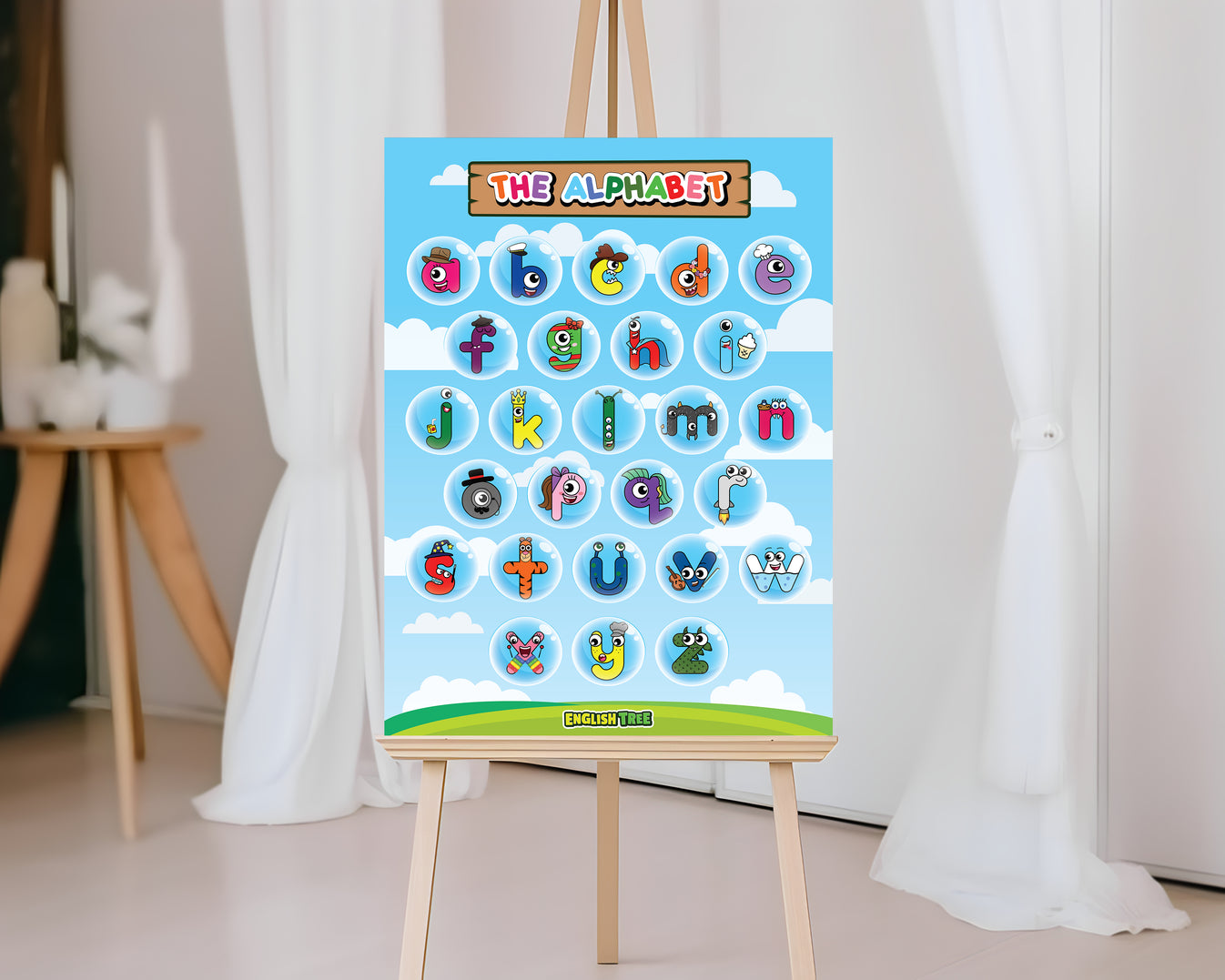 English Tree Alphabet Buds Lowercase Wall Poster – shop.englishtree