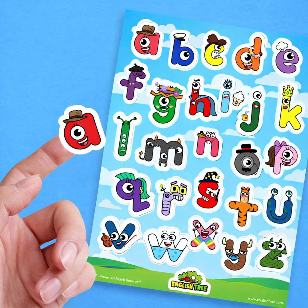 PRE-ORDER: English Tree Alphabet Uppercase Stickers – shop.englishtree